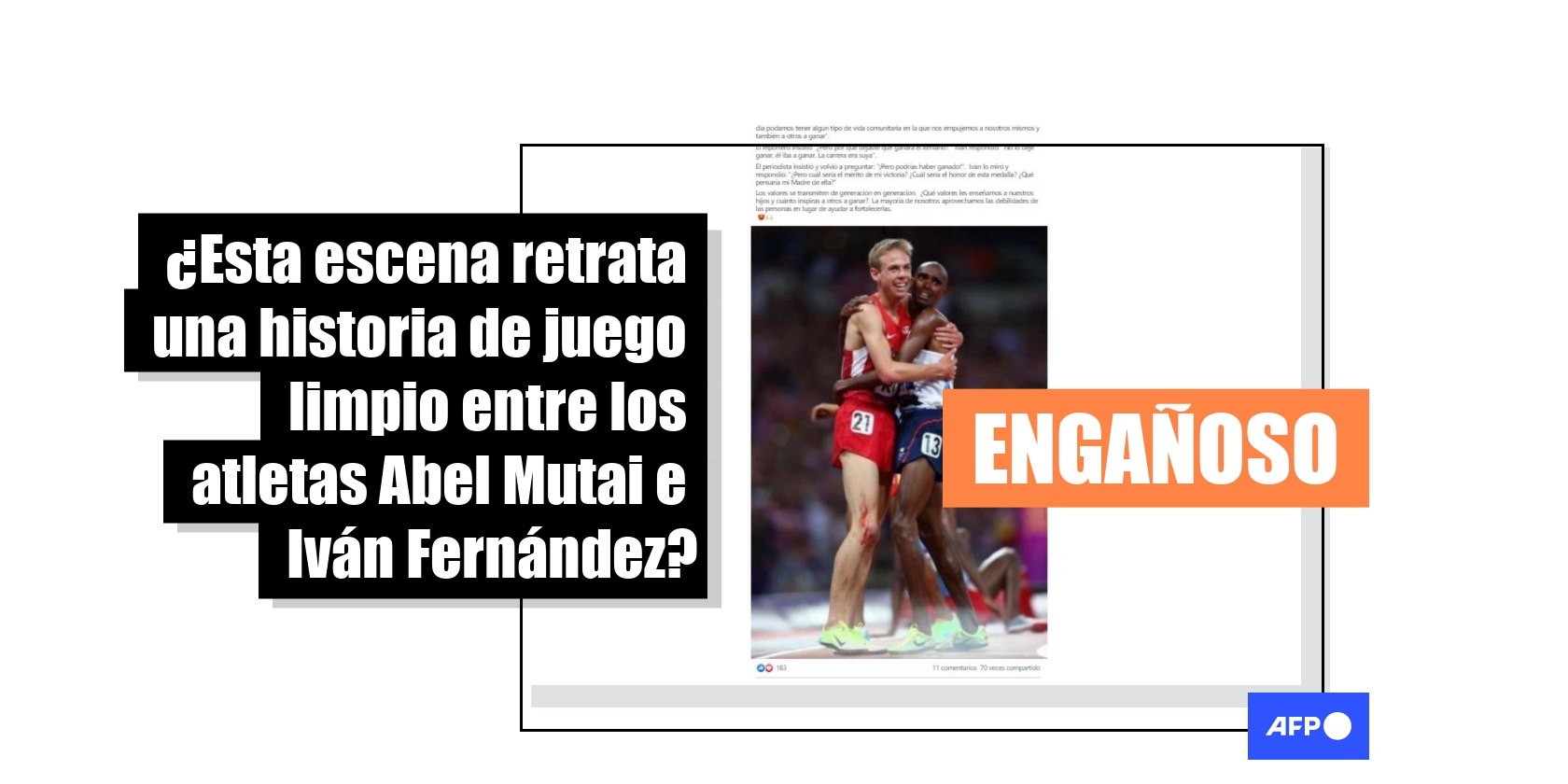 La foto de los dos atletas no muestra a Abel Mutai e Iván Fernández ...