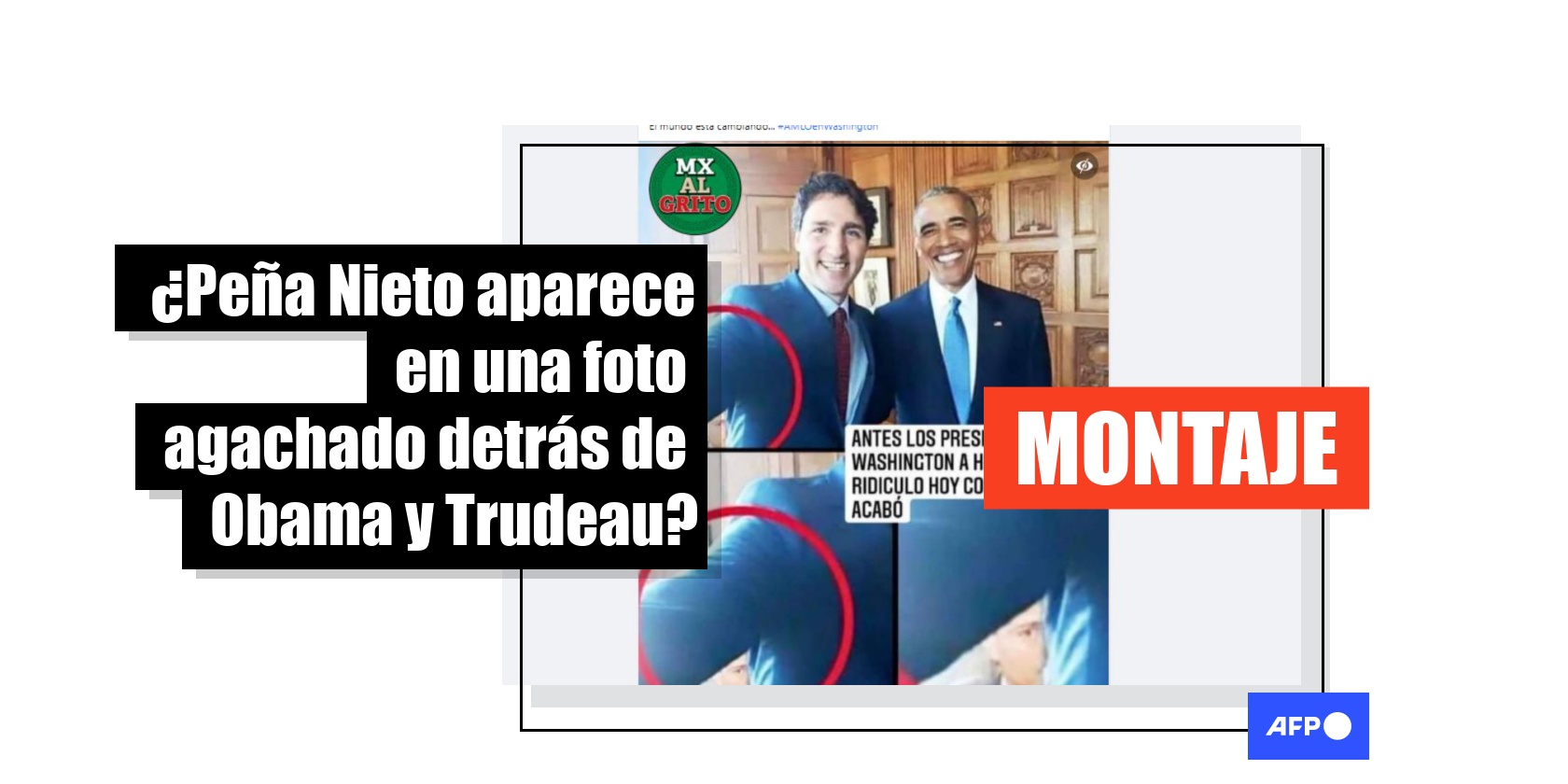 La foto del expresidente mexicano Peña Nieto detrás de Obama y Trudeau ...