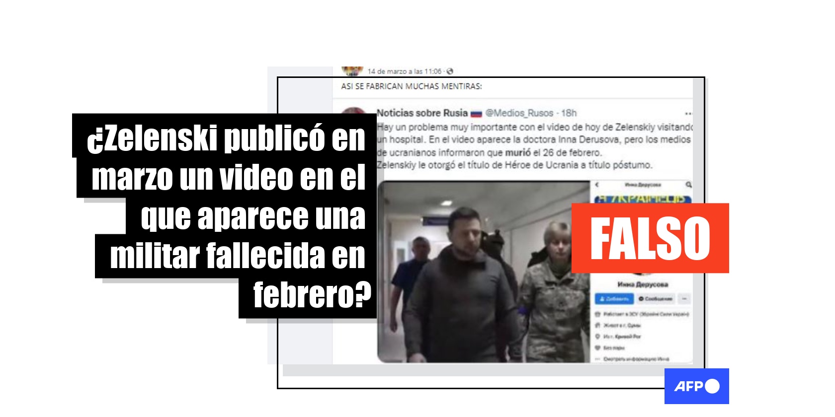 El video de la visita de Zelenski a un hospital no muestra a la militar ...