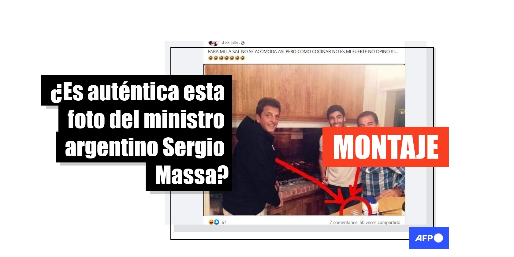La foto del ministro argentino Sergio Massa con supuestas líneas de ...