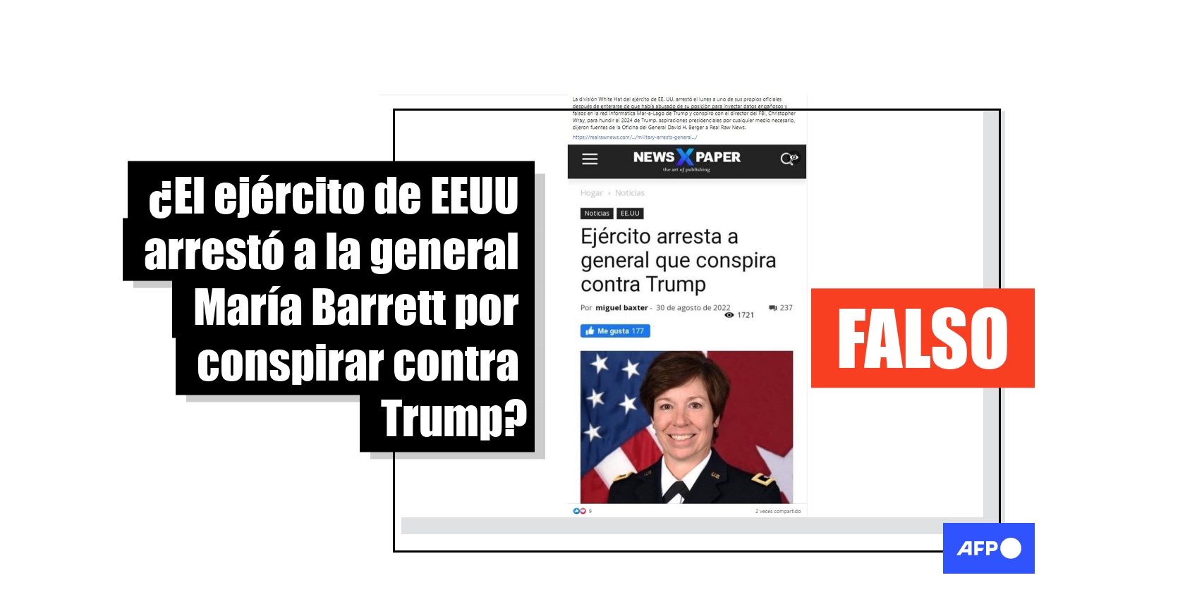 El ejército de Estados Unidos no arrestó a la general Maria Barrett por ...