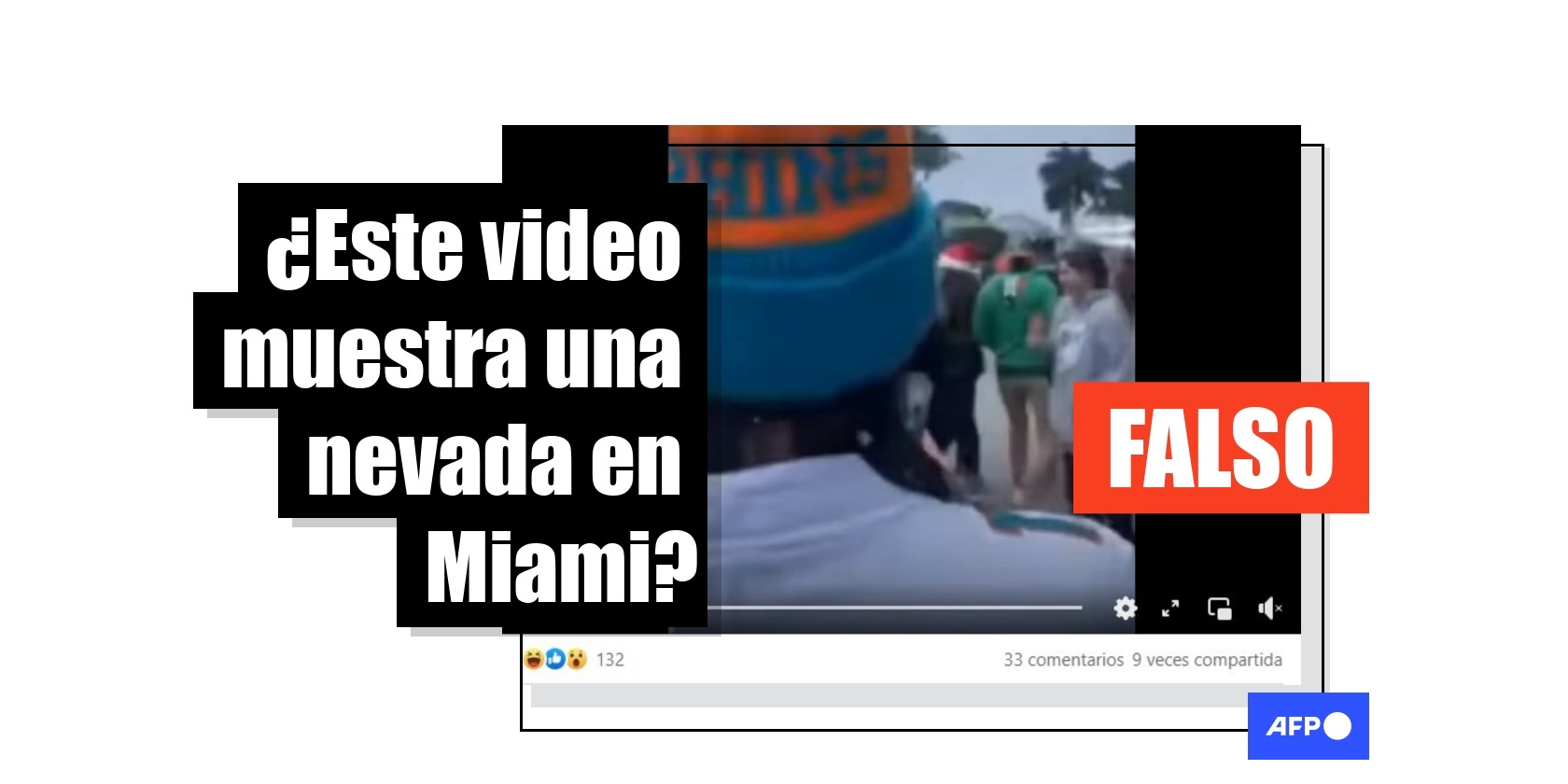 Este video no muestra una nevada en Miami en diciembre de 2022; retrata ...