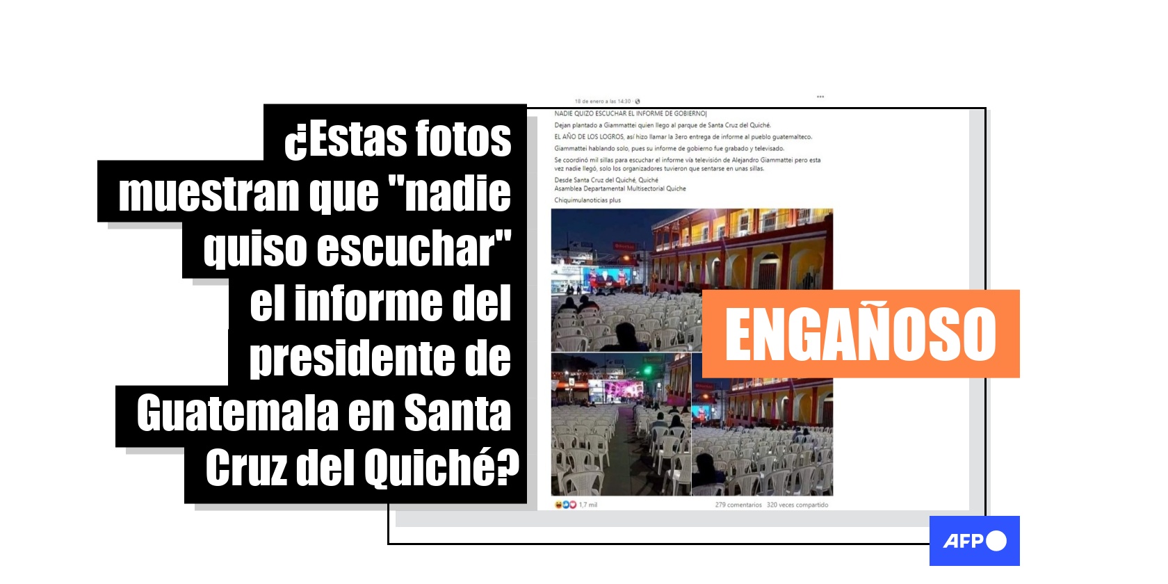 Fotos con poca gente en Santa Cruz del Quiché fueron tomadas casi al final de informe ...