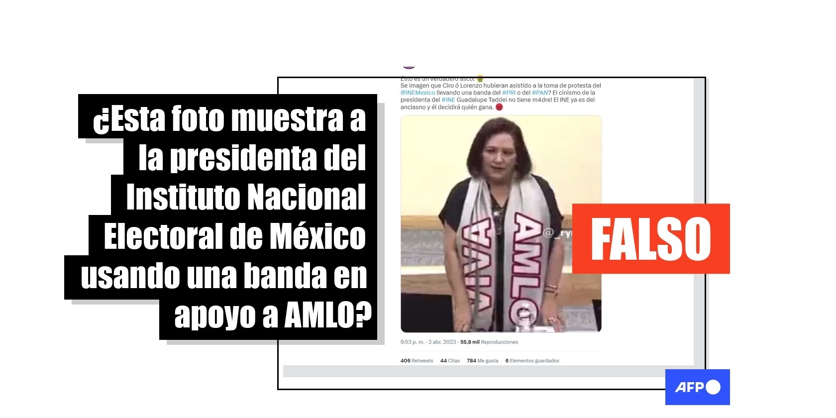 Presidenta del INE en México no asumió portando banda con la leyenda ...