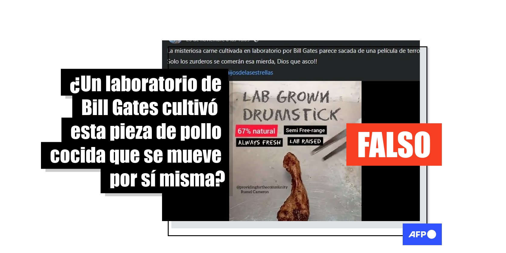 Esta no es una pierna de pollo cultivada en un laboratorio de Bill ...