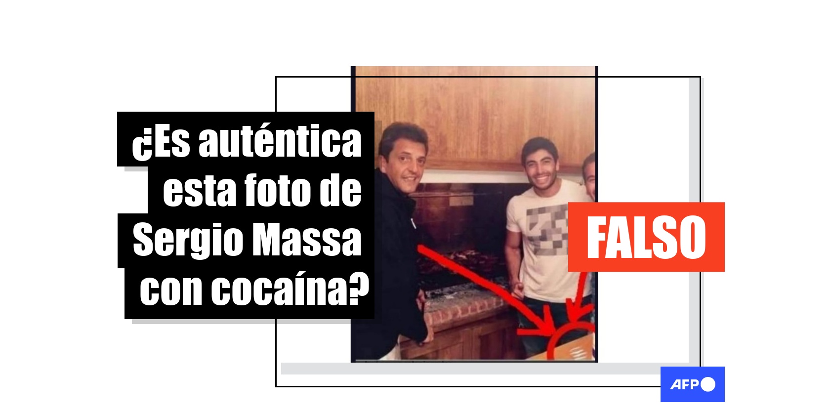 La foto del candidato argentino Sergio Massa con supuestas líneas de ...