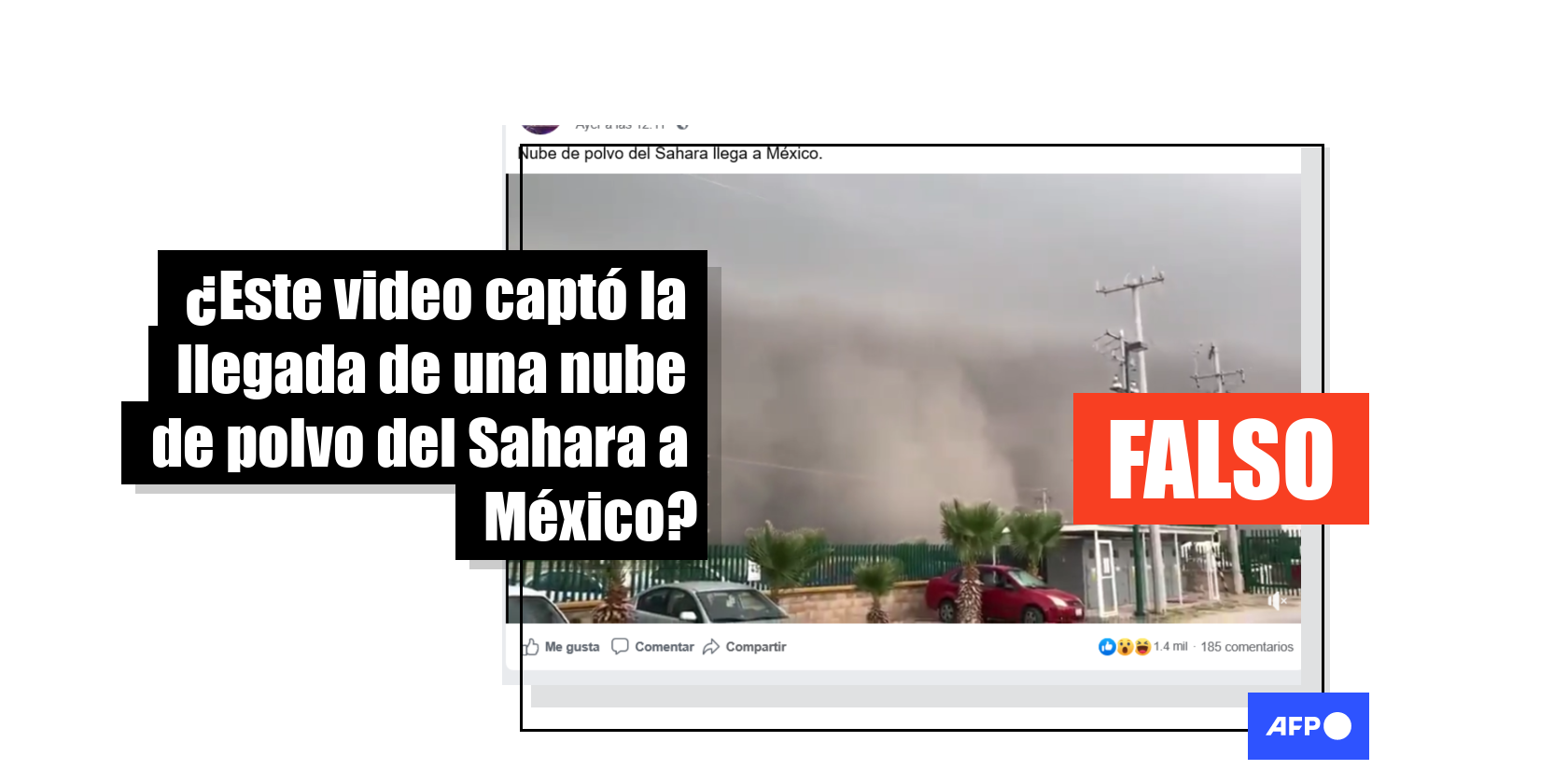 Este video captó una tormenta de arena en el norte de México, no una ...