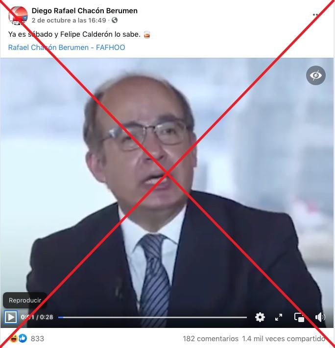El video en el que el expresidente mexicano Felipe Calderón habla como ...
