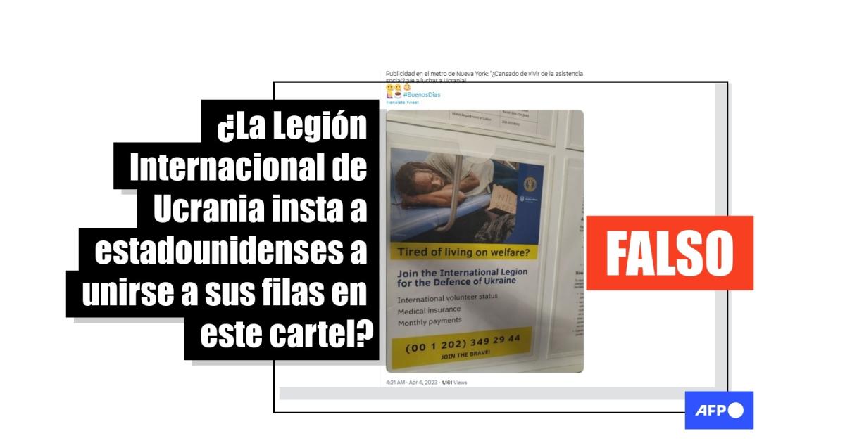 El cartel que insta a los beneficiarios de ayuda en Estados Unidos a ir ...