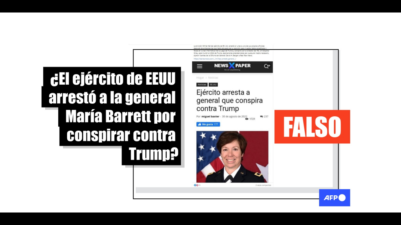 El ejército de Estados Unidos no arrestó a la general Maria Barrett por ...
